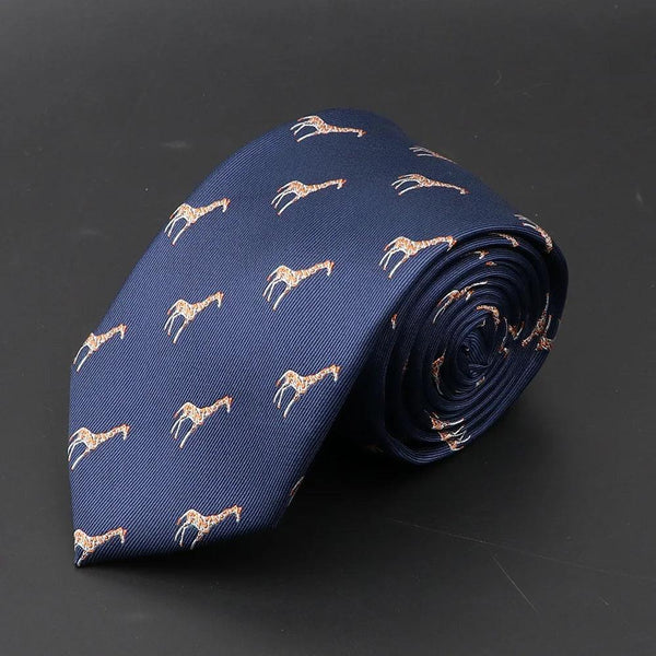 Jirafas · corbata azul con estampado de jirafa – Barlovento de Biar